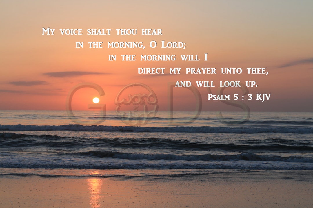 Psalm 5:3, KJV, Scripture Picture, Morning, Seashore, Prayer, Atlantic ...