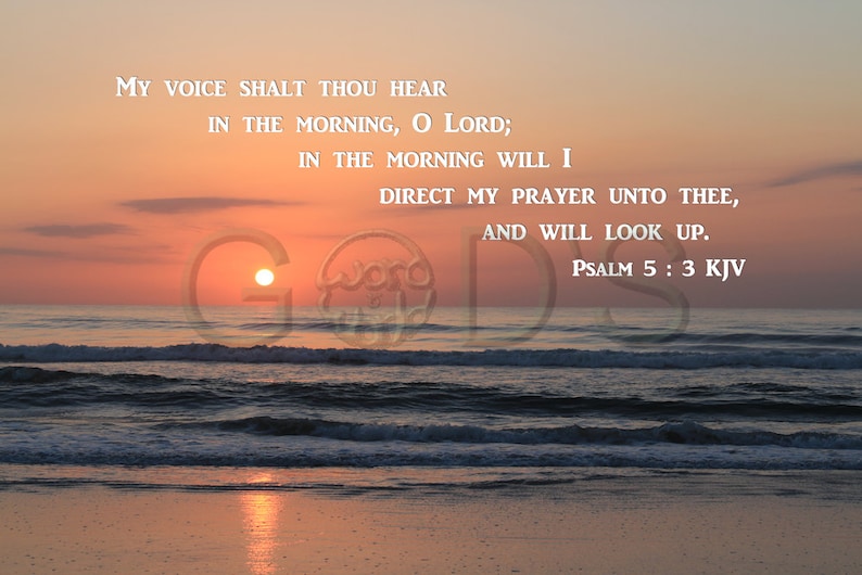 Psalm 5:3, KJV, Scripture Picture, Morning, Seashore, Prayer, Atlantic ...