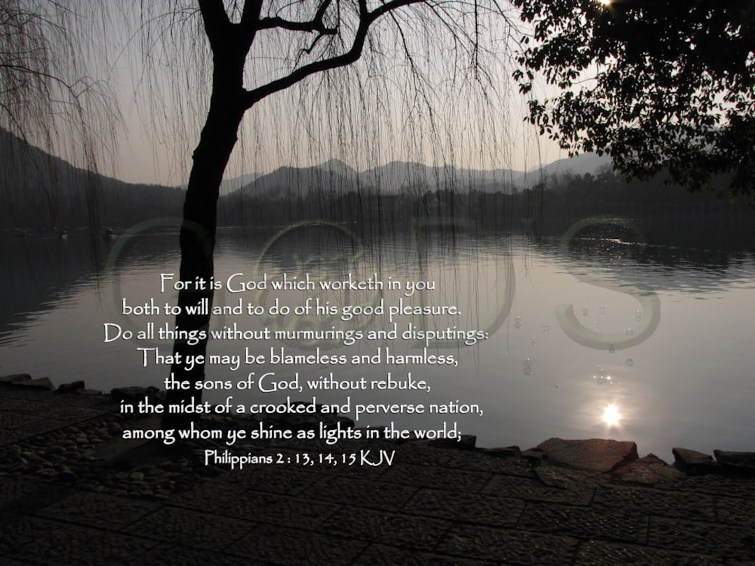 Philippians 2:13, 14, 15, KJV, Scripture Photo, New Testament Verse ...