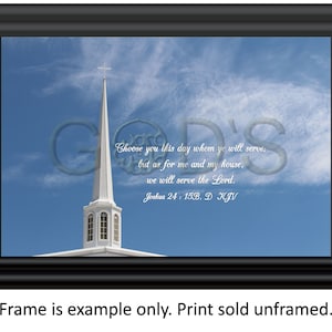 Joshua 24:15B, D, KJV, Scripture Picture, Scripture Photo, Cross ...