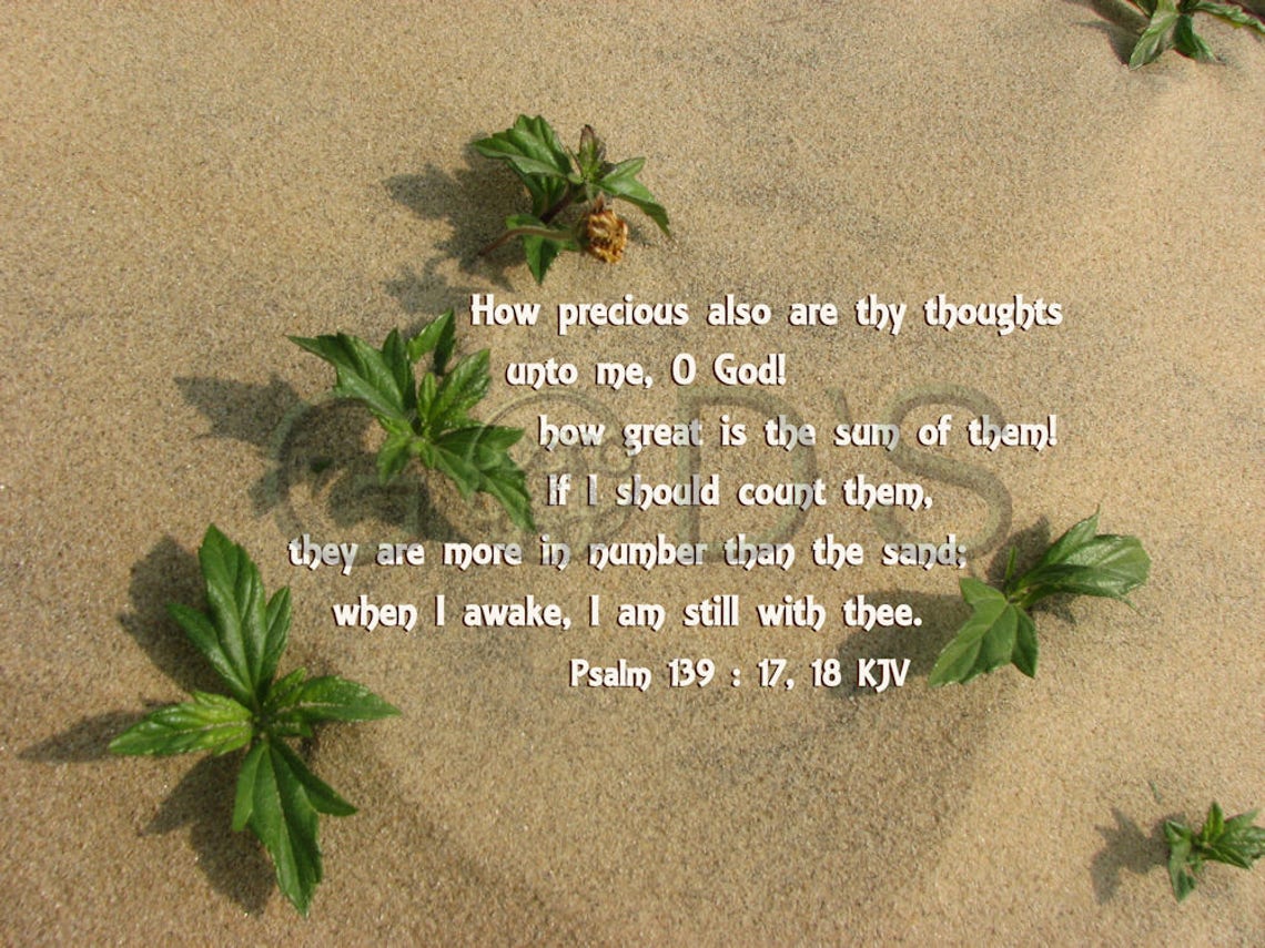 Psalm 139:17, 18 KJV, Scripture Picture, Beach, Xiamen China, Sand ...