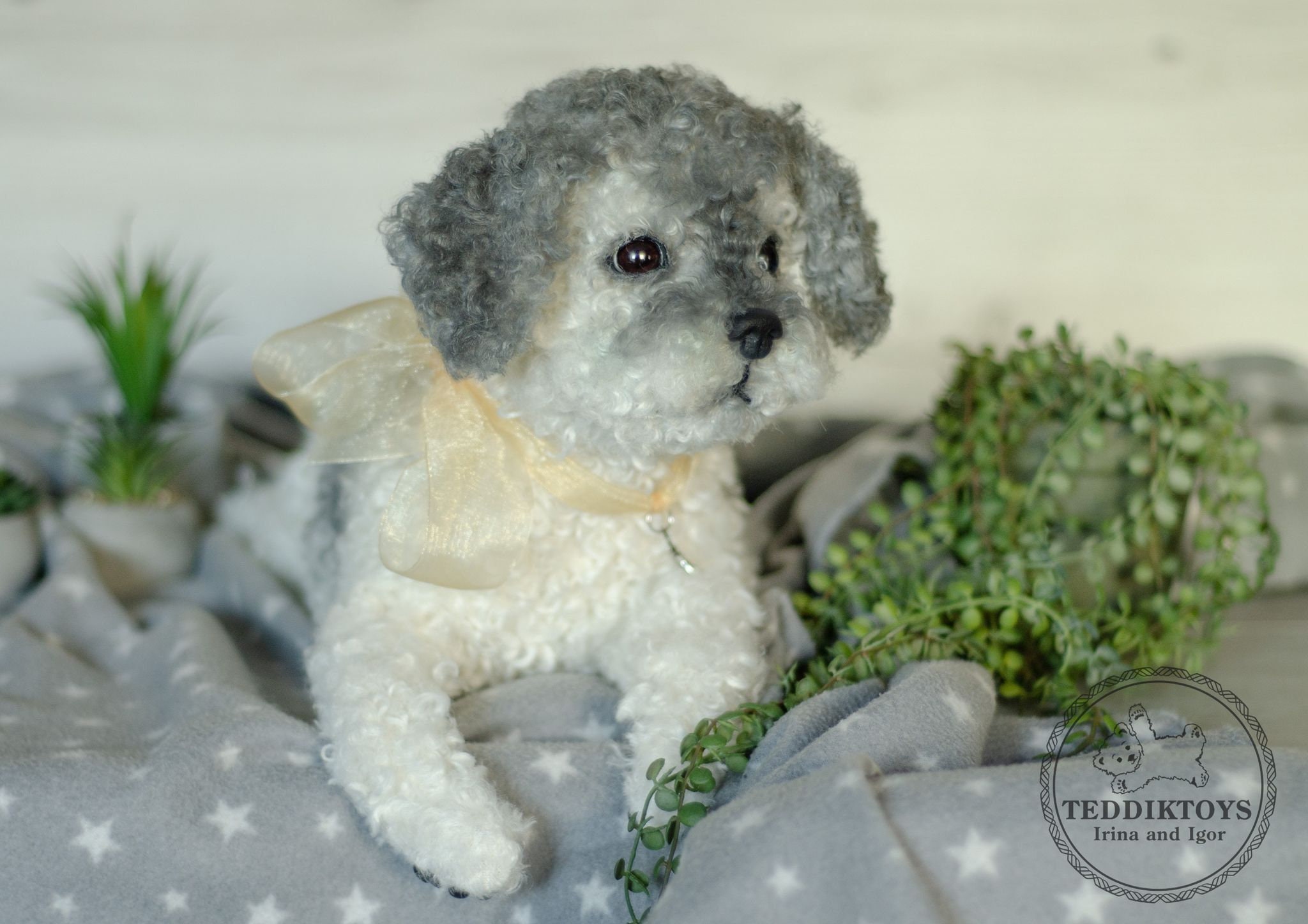 Realistic Plush Poodle Dog: Poseable Felted Animal Toy - Etsy