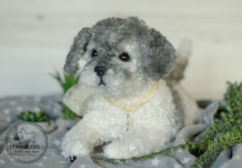 Realistic Plush Poodle Dog: Poseable Felted Animal Toy - Etsy