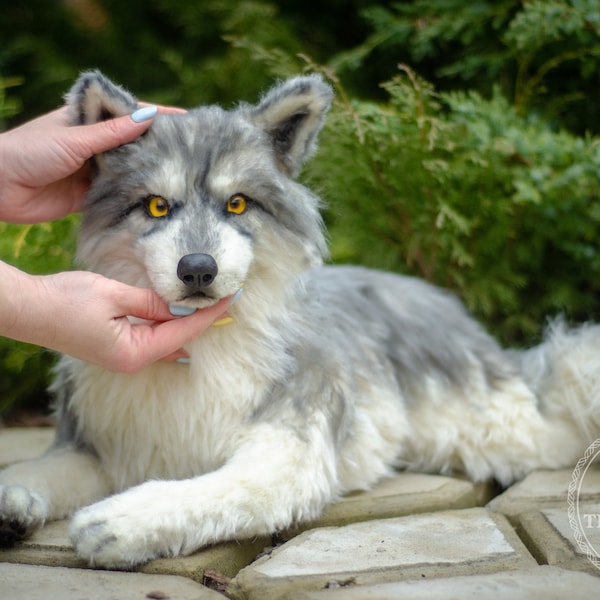 Realistic Stuffed Wolves - Etsy