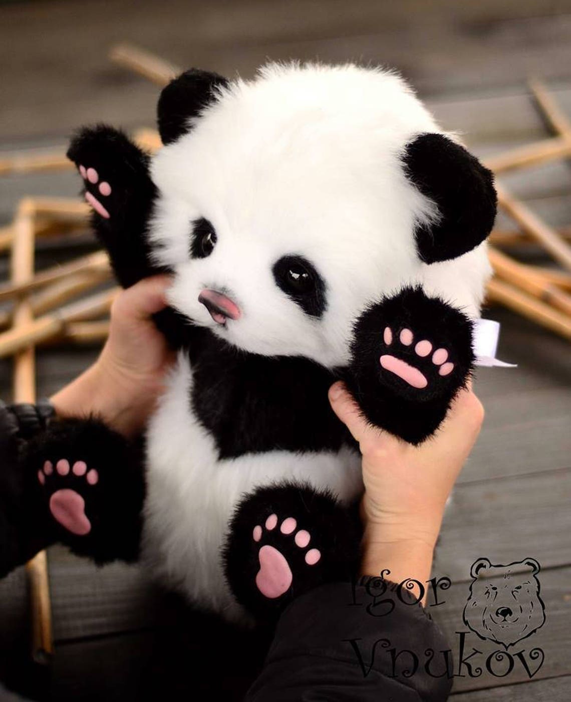 Panda Sue-jinmade to Order Handmade Plush Collectible | Etsy