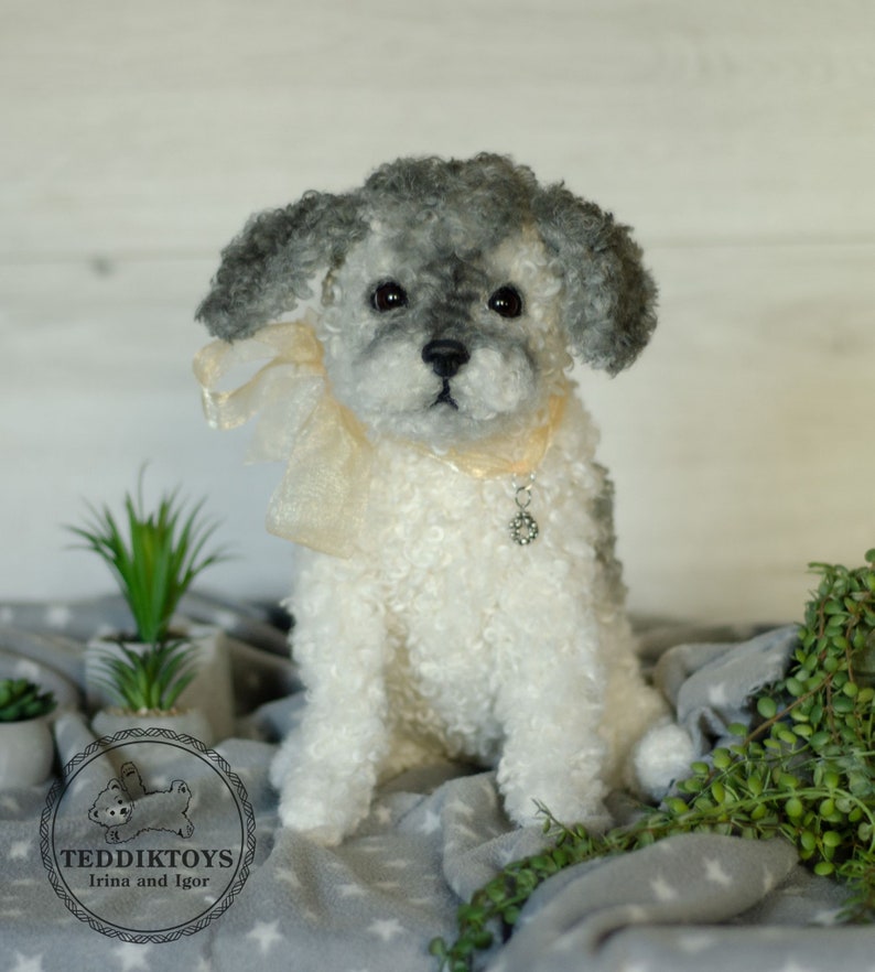 Realistic Plush Poodle Dog: Poseable Felted Animal Toy - Etsy