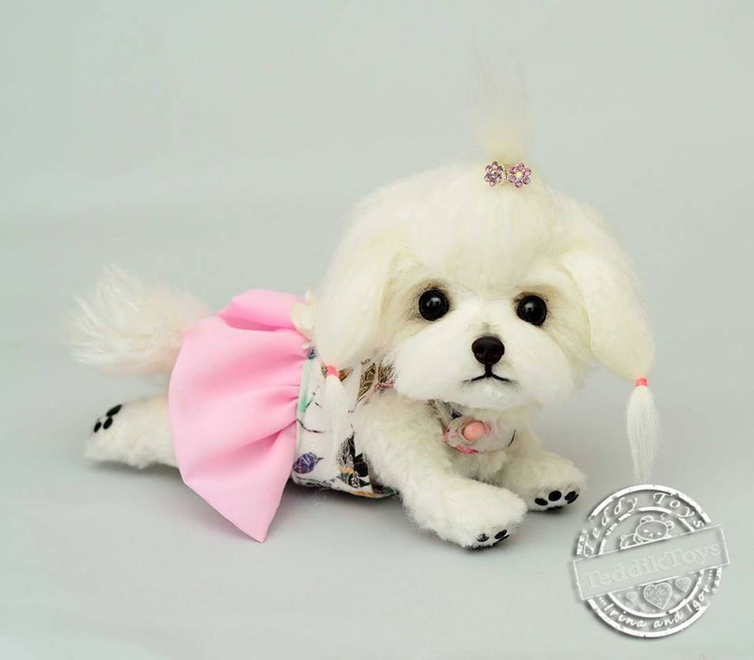 Maltese Plush Dog: Handmade Teddy, Collectible Toy (made to Order) - Etsy