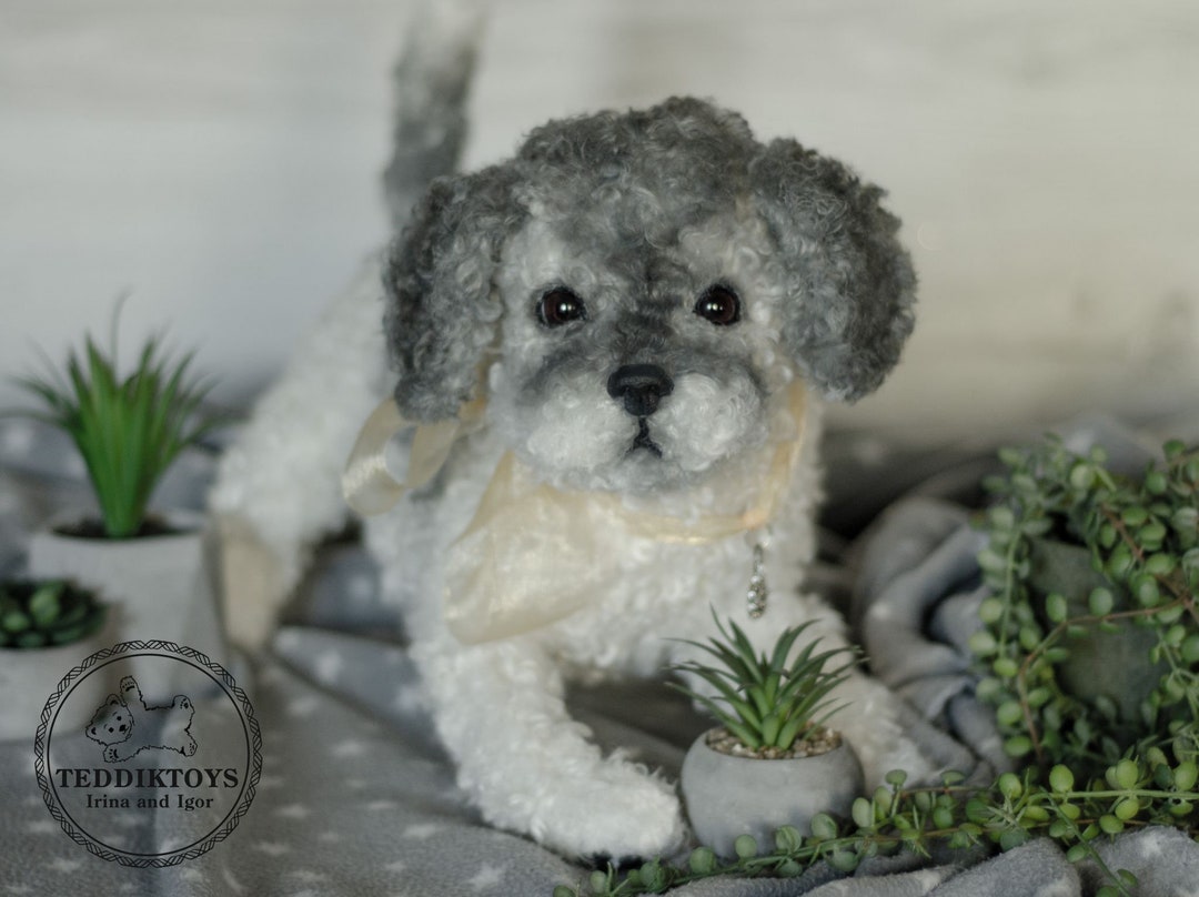 Realistic Plush Poodle Dog: Poseable Felted Animal Toy - Etsy