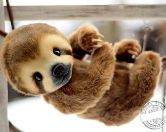 Baby Sloth Poseable Art Doll, Realistic Animal/ Lalka Artystyczna - Etsy