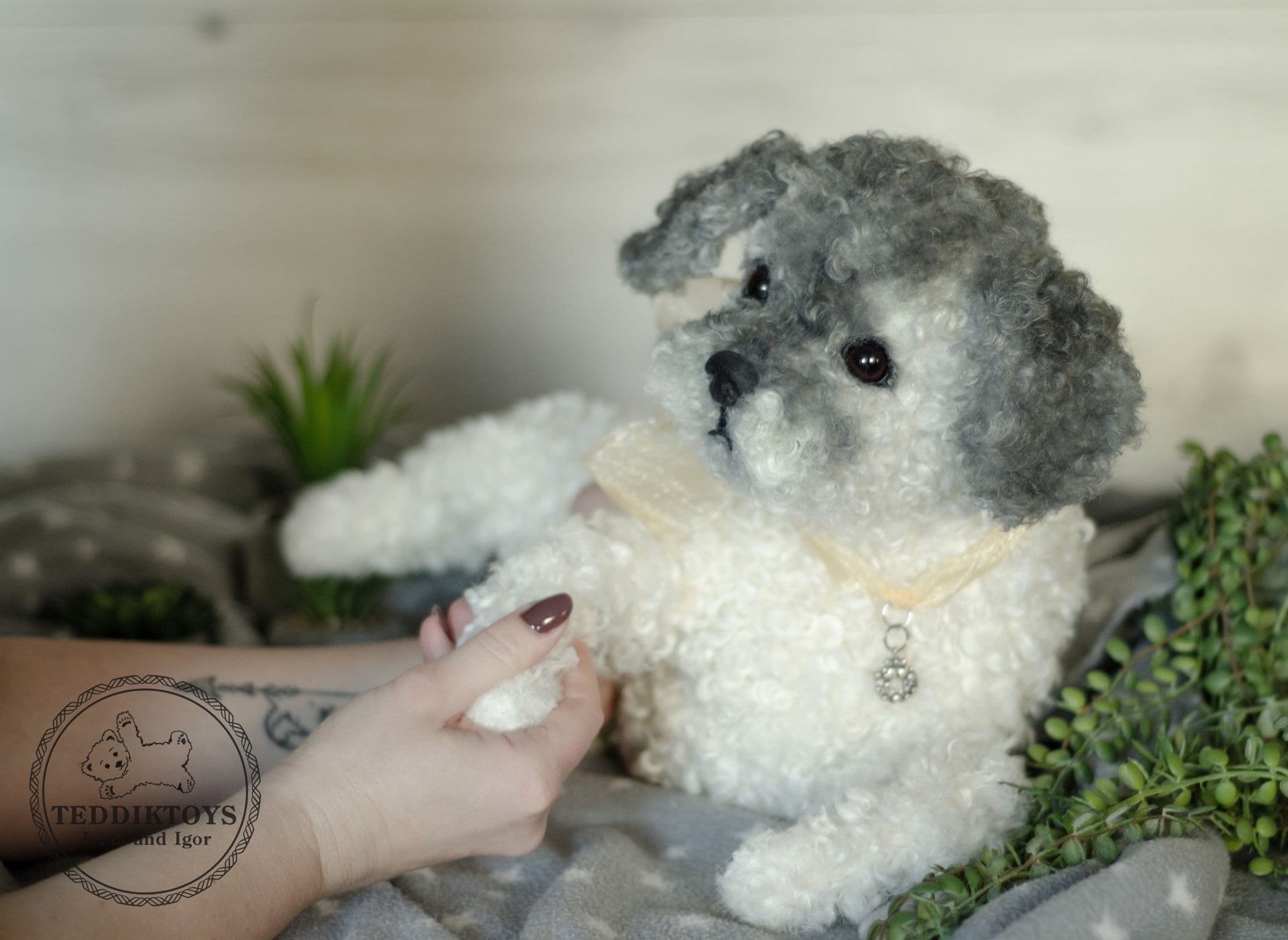 Realistic Plush Poodle Dog: Poseable Felted Animal Toy - Etsy