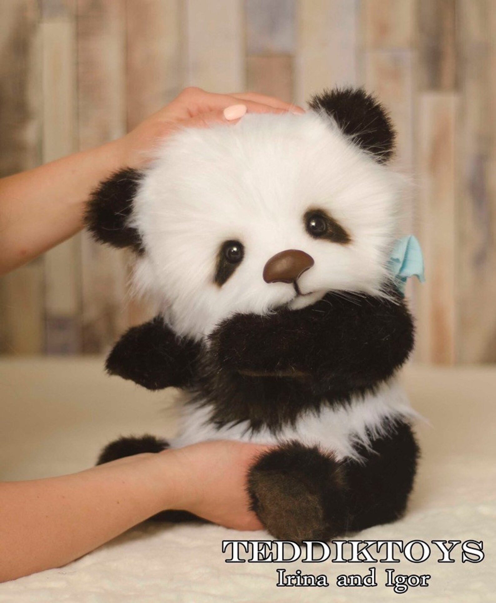 Panda Bears Handmade Plush Stuffed Teddy Bear OOAK - Etsy