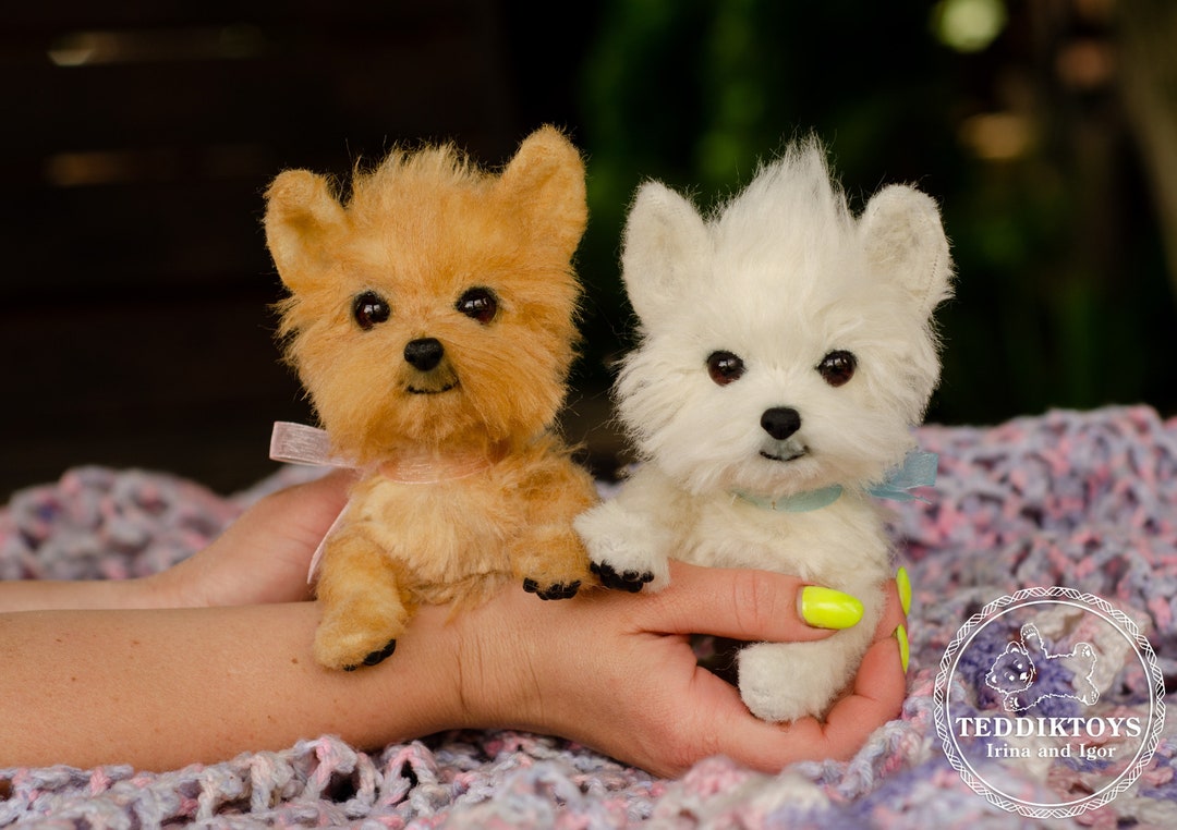Handmade Mini Puppy York , Portrait Pet , Handmade Animal by Photo - Etsy