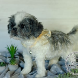 Handmade Shih Tzu Puppy Plush Toy, Realistic Collectible Dog Portrait ...