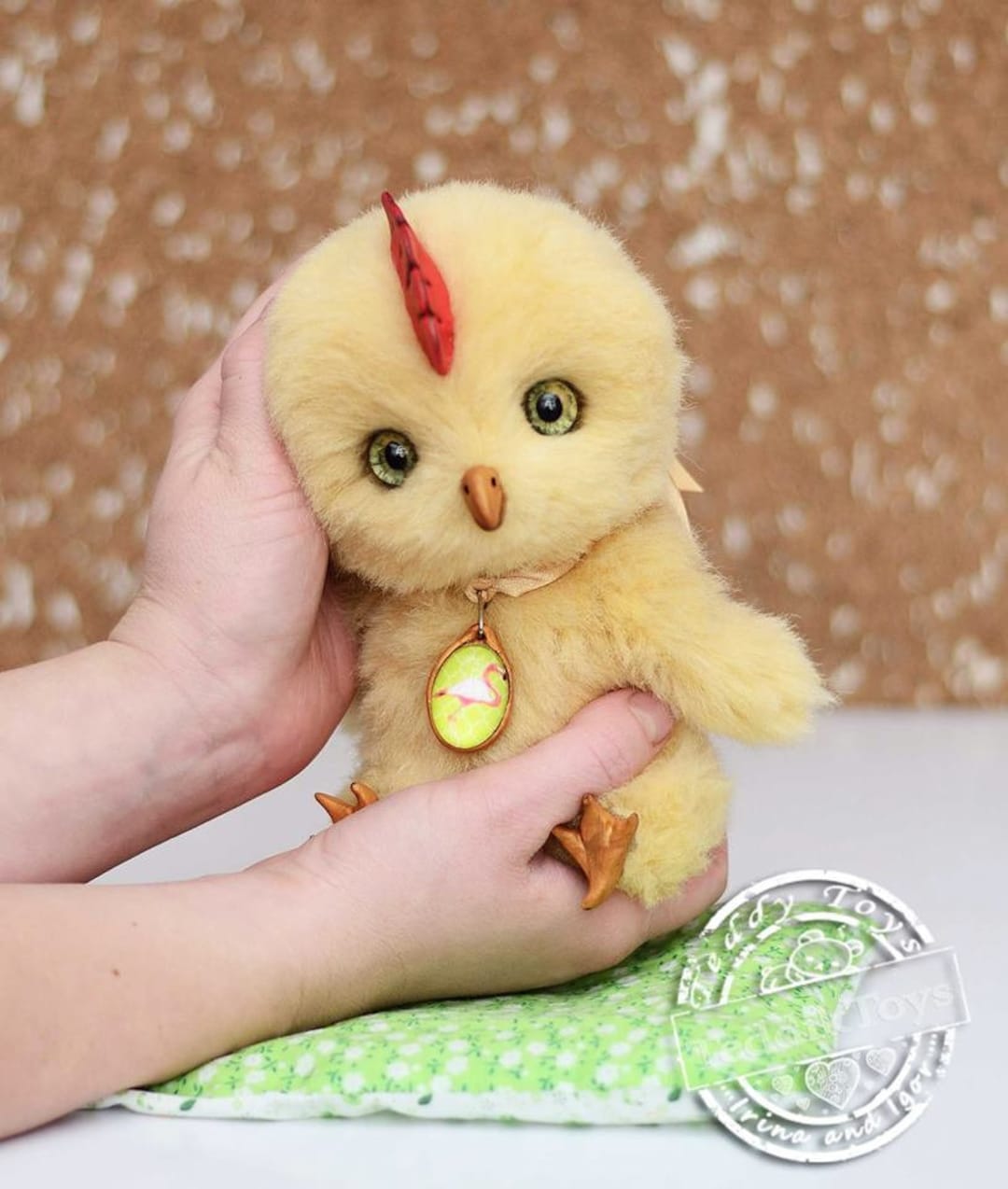 Chicken Bobo, Artist Stuffed Teddy Bear Handmade Plush Collectible OOAK ...