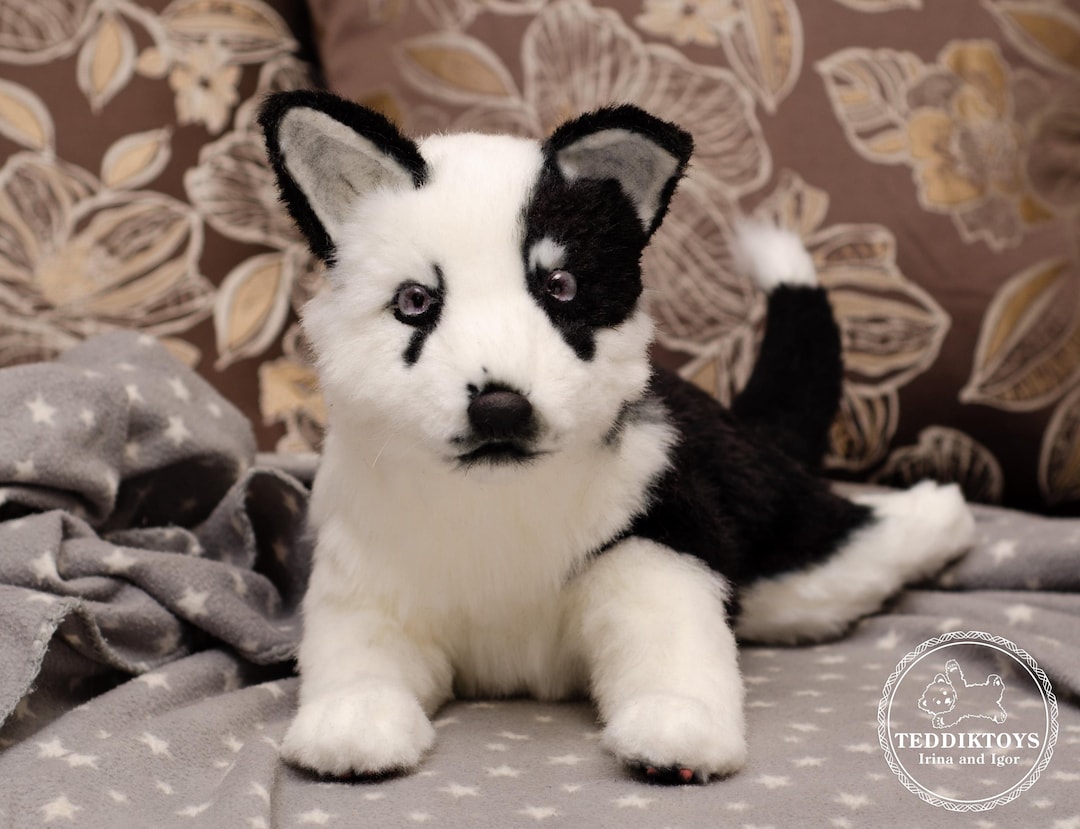 Handmade Realistic Puppy Plush: Faux Fur, Polymer Clay Details - Etsy UK
