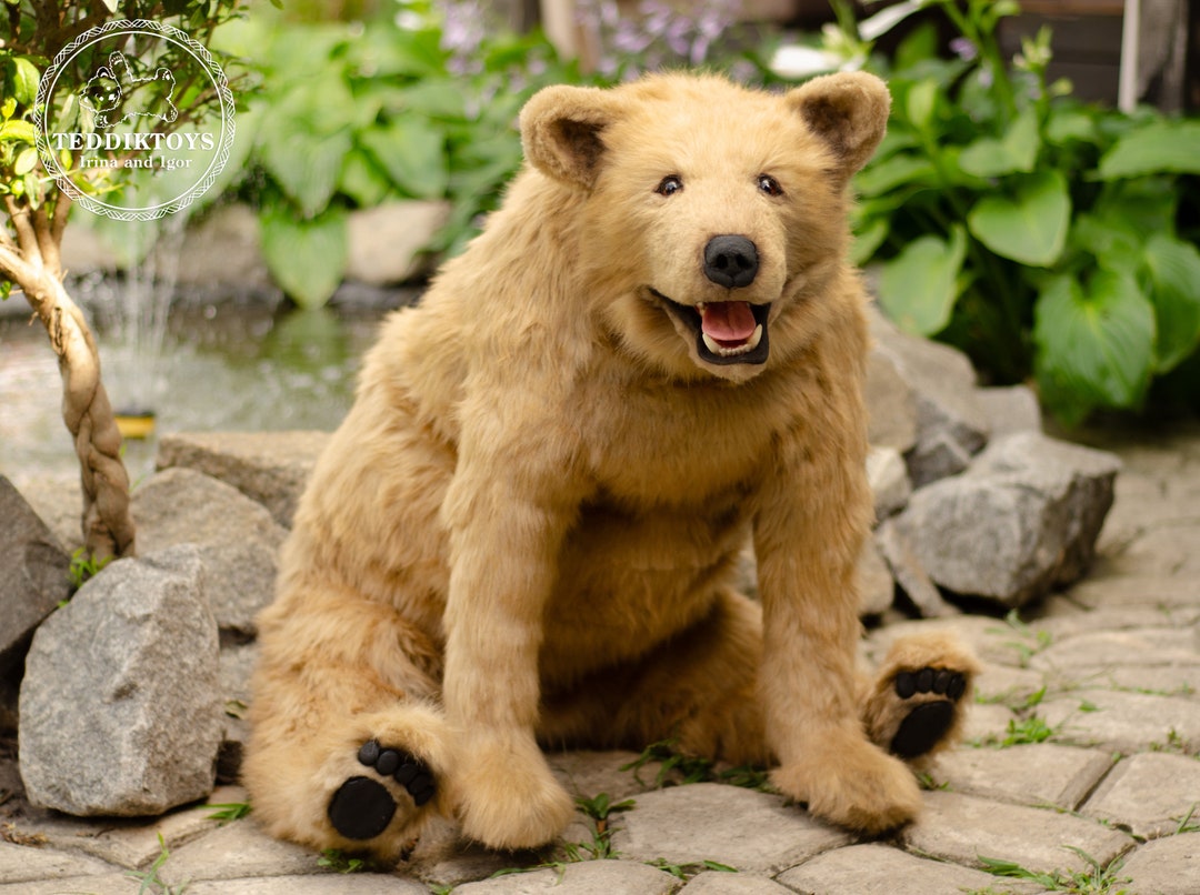 Handmade Large Plush Bear: Poseable Collectible Teddy Bear Gift - Etsy