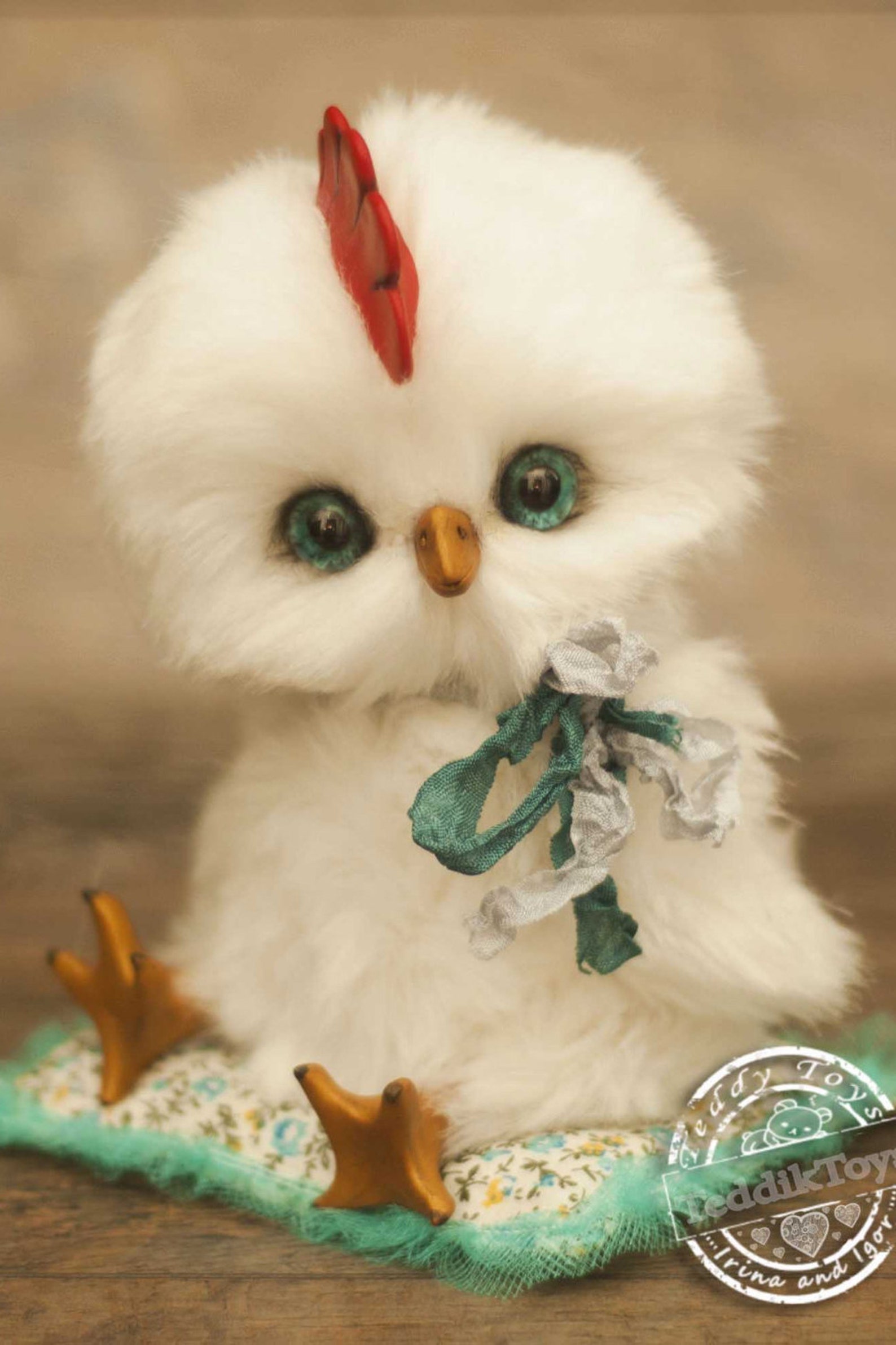 Chicken Fifimade to Order Chick Teddy the Author's - Etsy