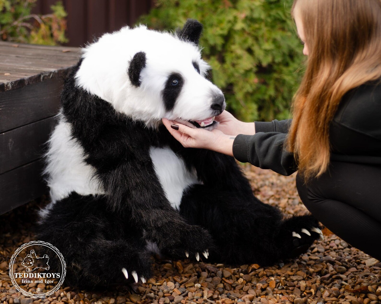 Panda Xiao Mo Handmade Plush Collectible Stuffed Toy Teddy Bear Big ...