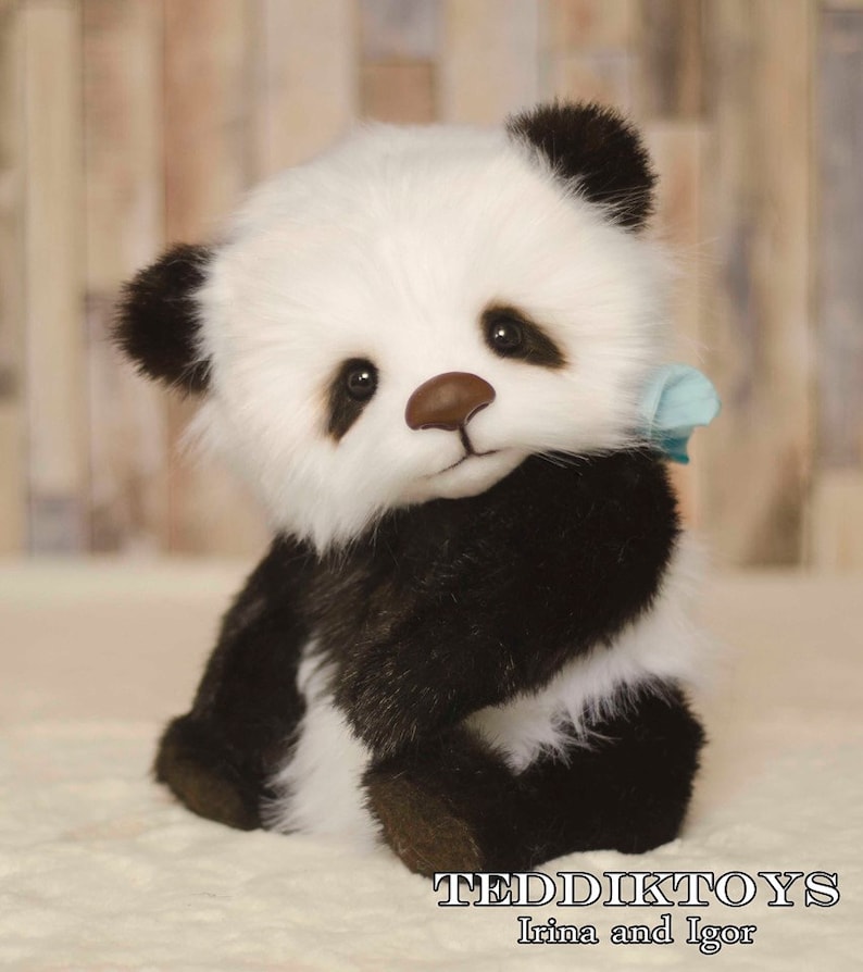 Panda Bears Handmade Plush Stuffed Teddy Bear OOAK - Etsy