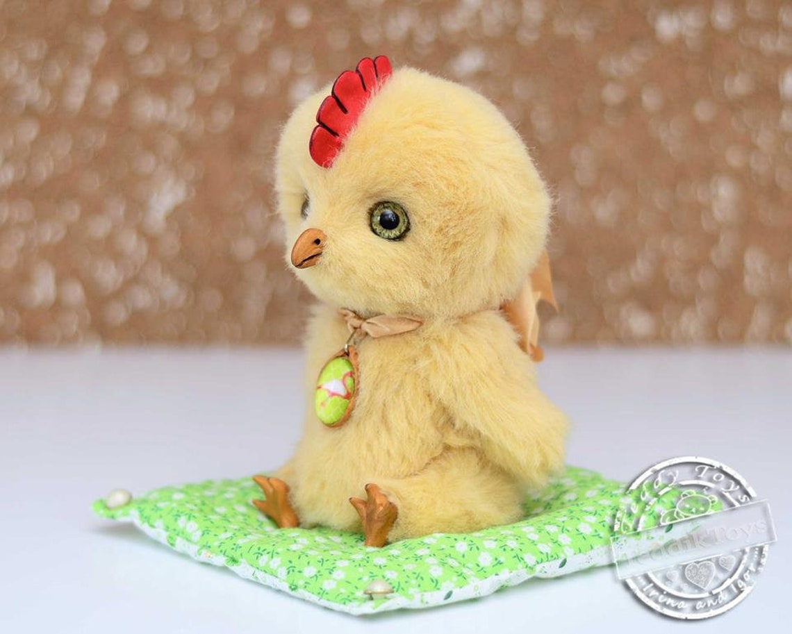 Chicken Bobo, Artist Stuffed Teddy Bear Handmade Plush Collectible OOAK ...