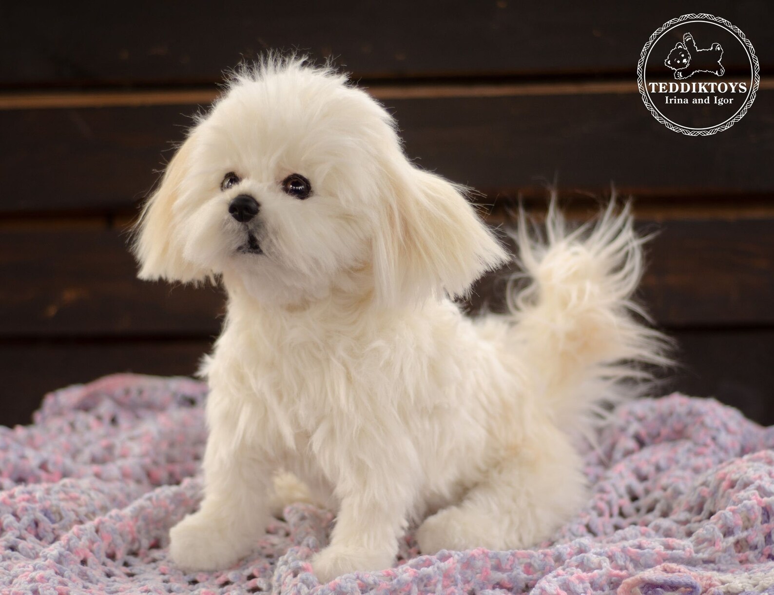 Realistic Shih Tzu Teddy Dog Plush Toy - Handmade Portrait Artisan ...