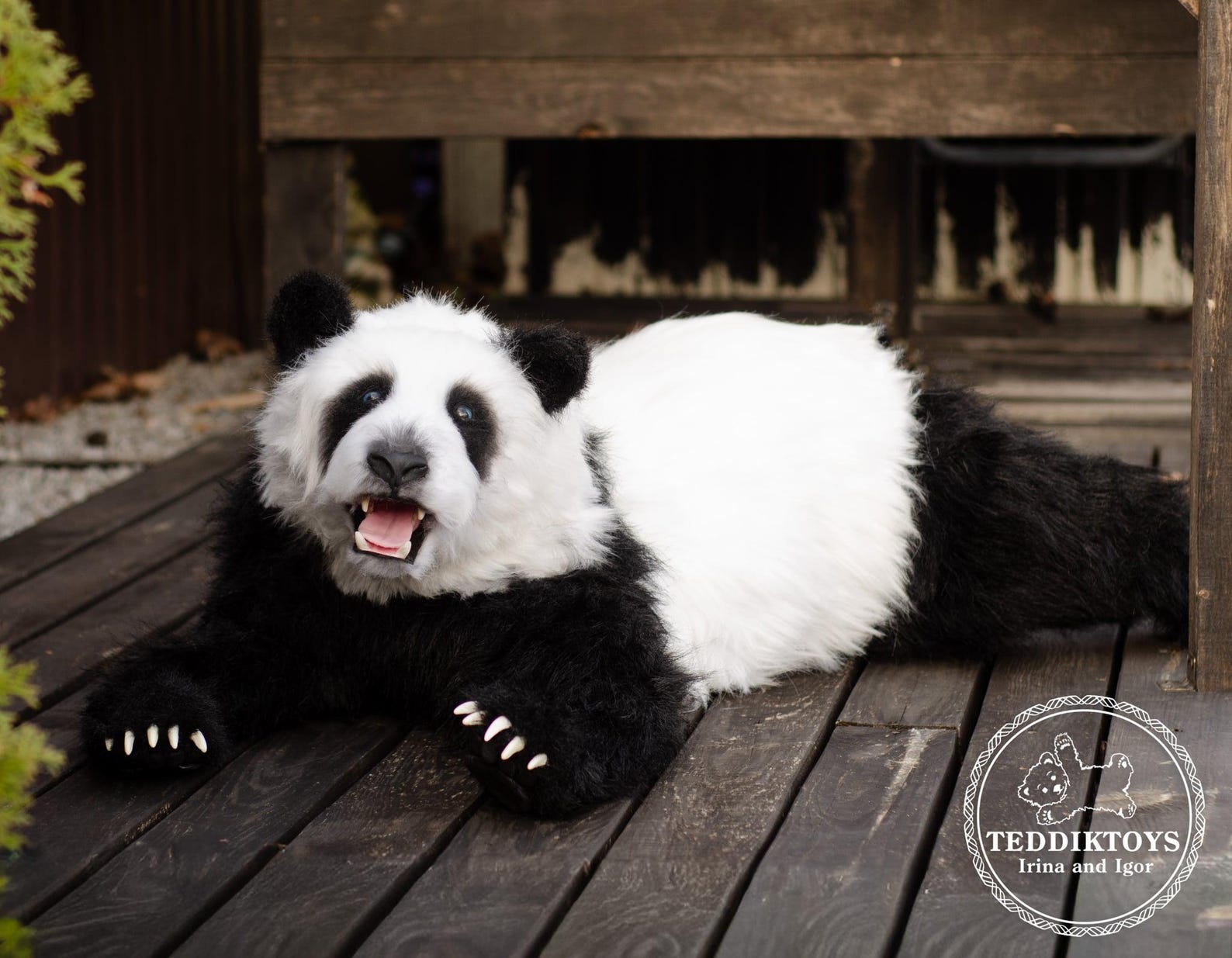 Panda Xiao Mo Handmade Plush Collectible Stuffed Toy Teddy Bear Big ...