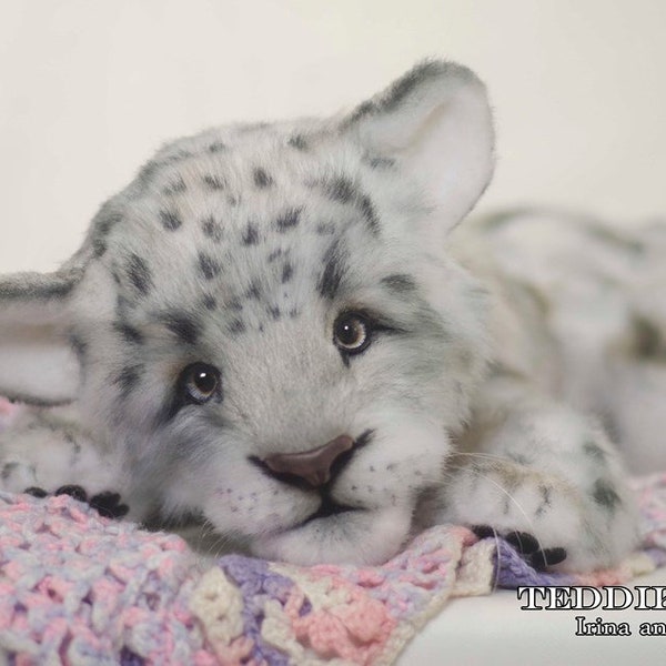 Realistic Plush Snow Leopard - Etsy
