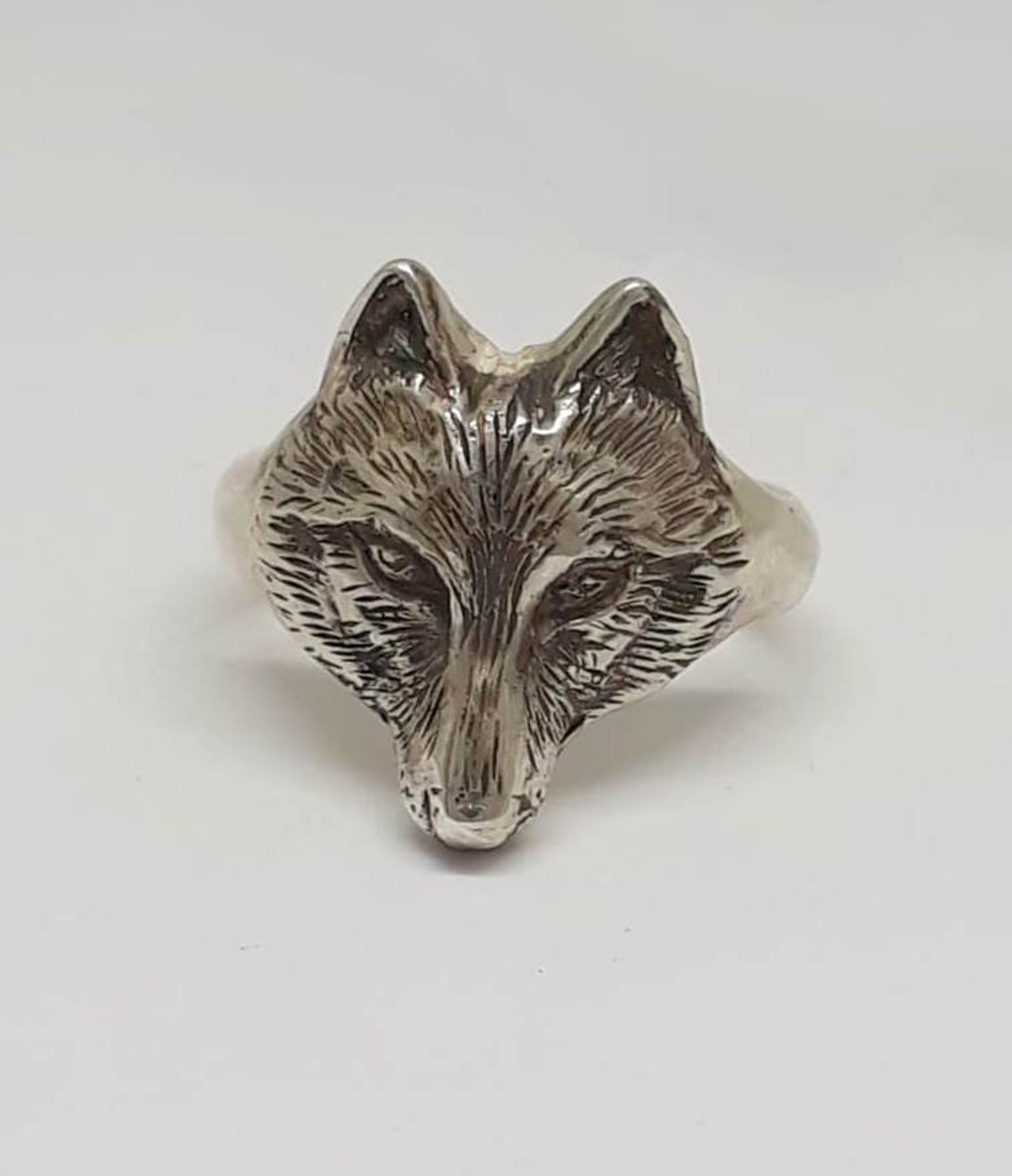 Handcrafted Sterling Silver Wolf Ring - Etsy