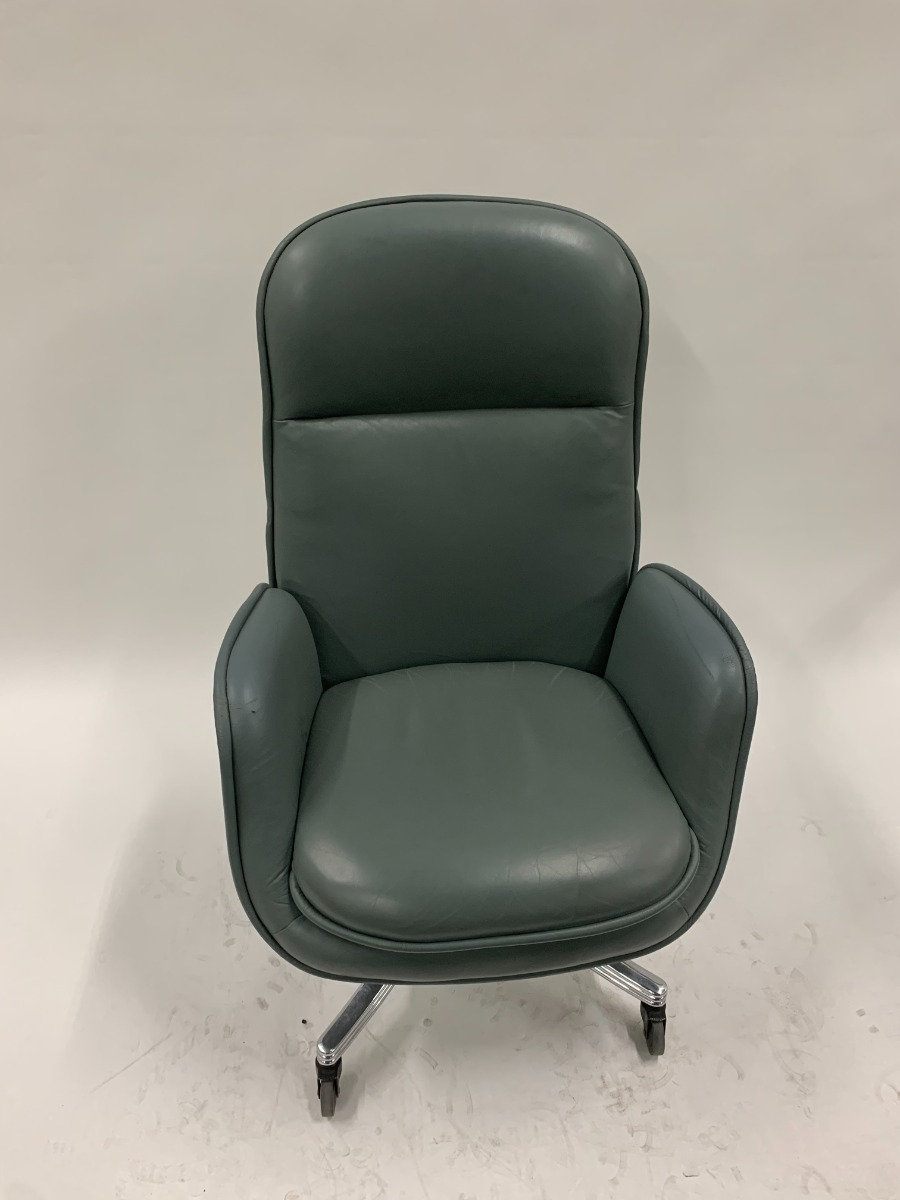 Sunar Hauserman Blue Leatherette Conference Chair Pair - Etsy