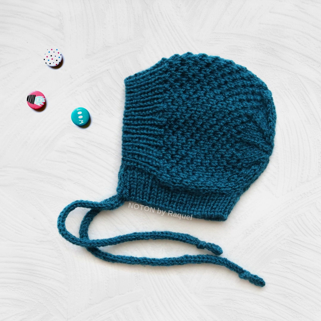 Teal Winter Toddler Bonnet Hat, by NOTON by Raquel for KIDS - Etsy