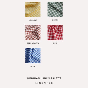 Margo Green Gingham Linen Dress - Linen Dress - Fall Linen Dress - Long ...