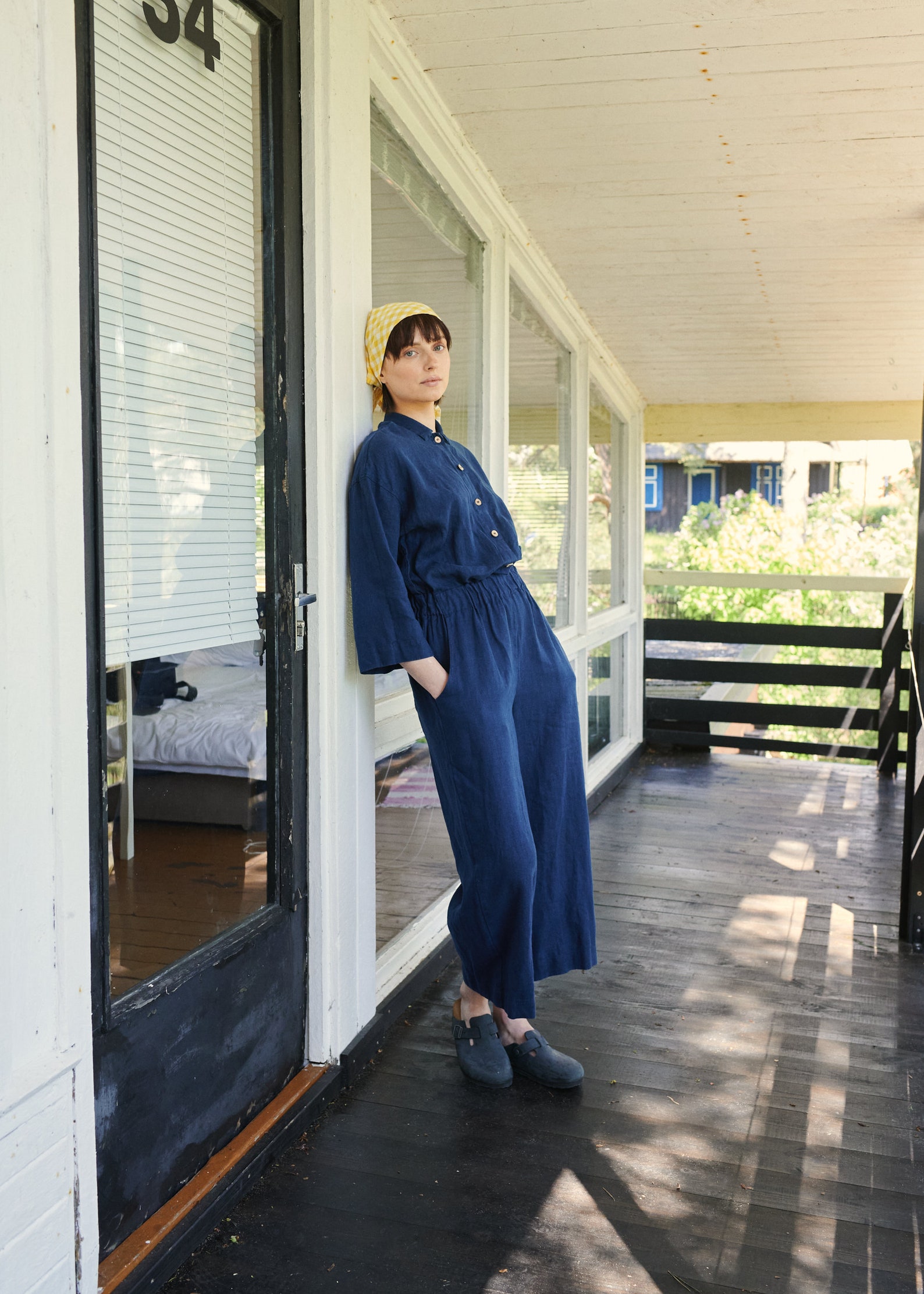 Ready to Ship Yellow Gingham Linen Bandana Bandana Linen - Etsy