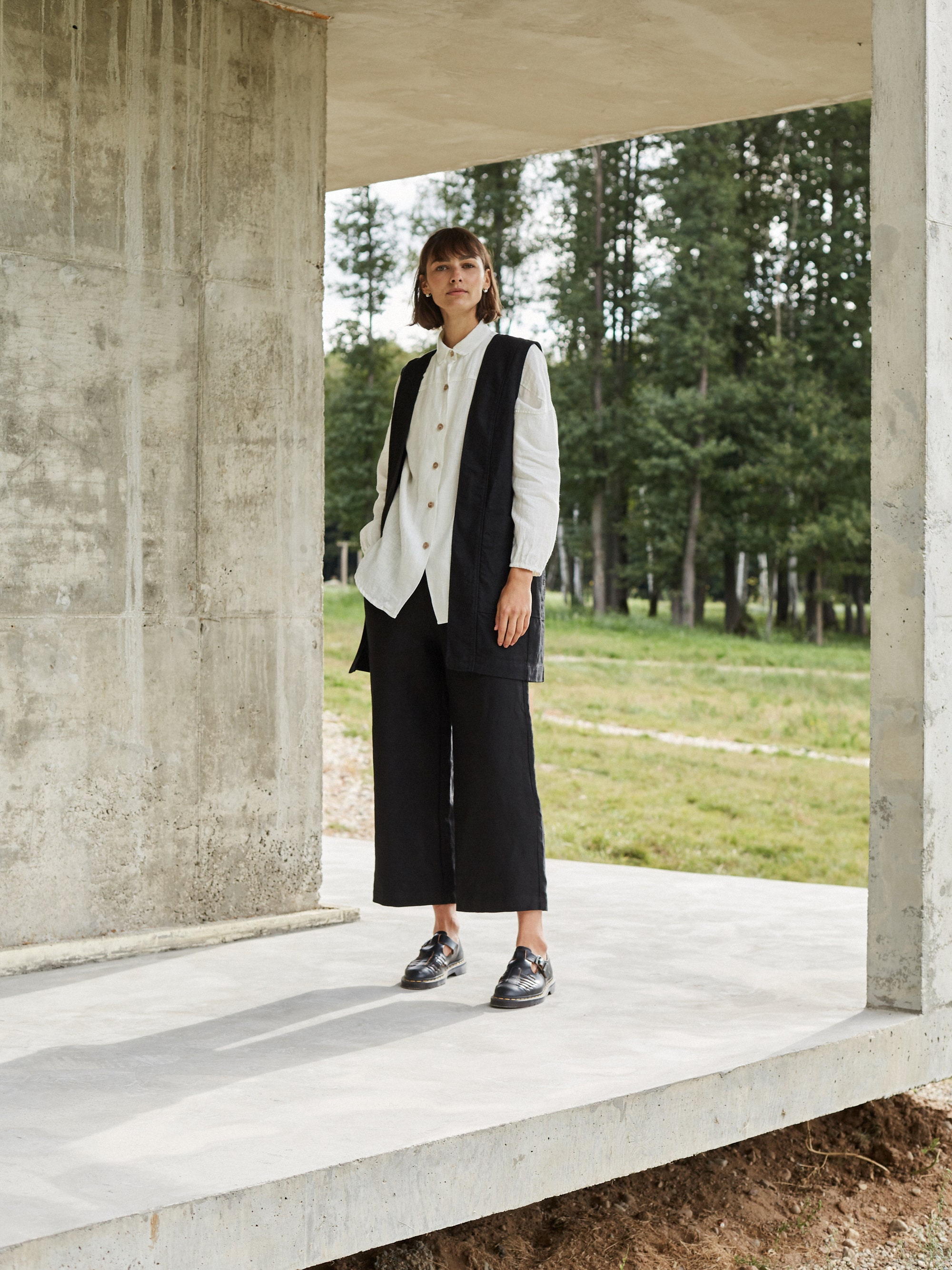 Lyn Milky White Shirt Oversized Linen Shirt White Linen - Etsy