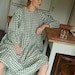 Margo Green Gingham Linen Dress Linen Dress Fall Linen Dress Long Linen ...