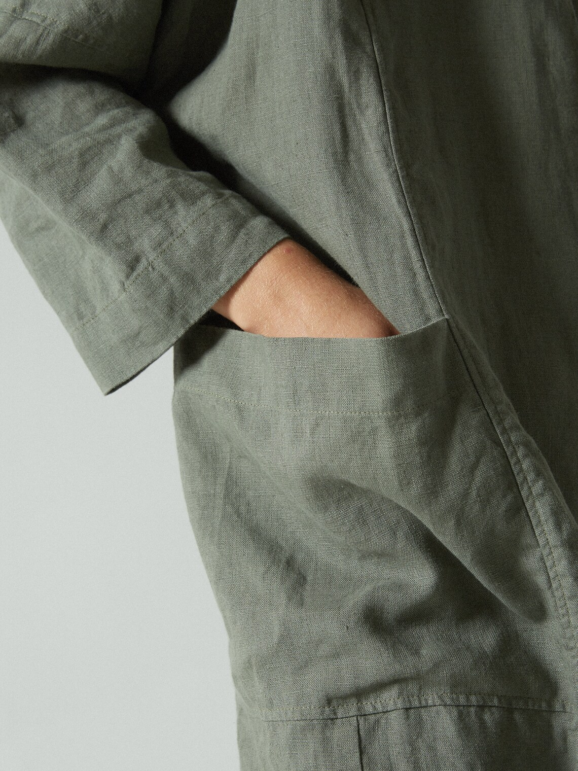 Juniper Pine Green Jacket Linen Jacket Linen Coat | Etsy