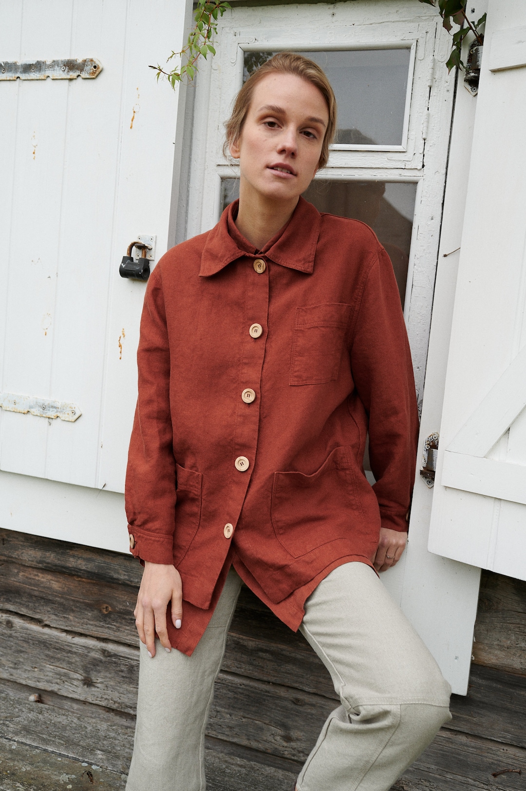 Ready to Ship - Bill Heavy Terracotta Jacket - Utility Jacket - Work ...