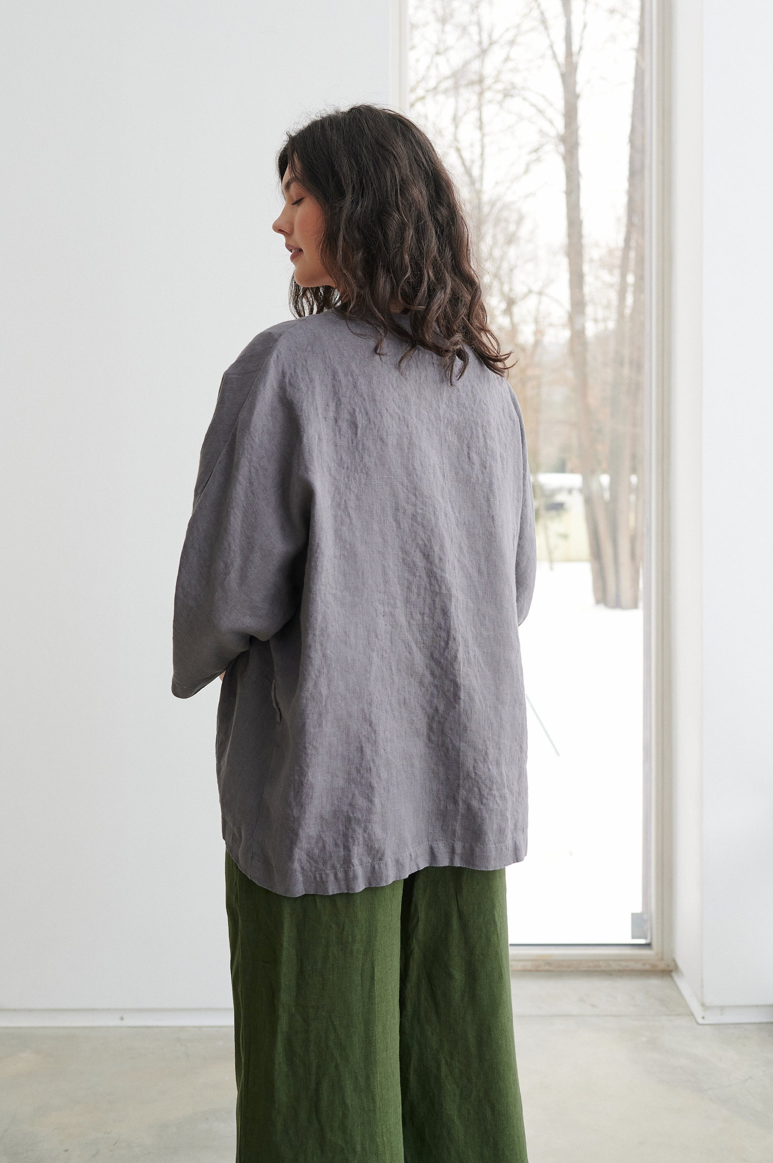 Rene Platinum Grey Jacket Medium Weight Linen Jacket Linen - Etsy