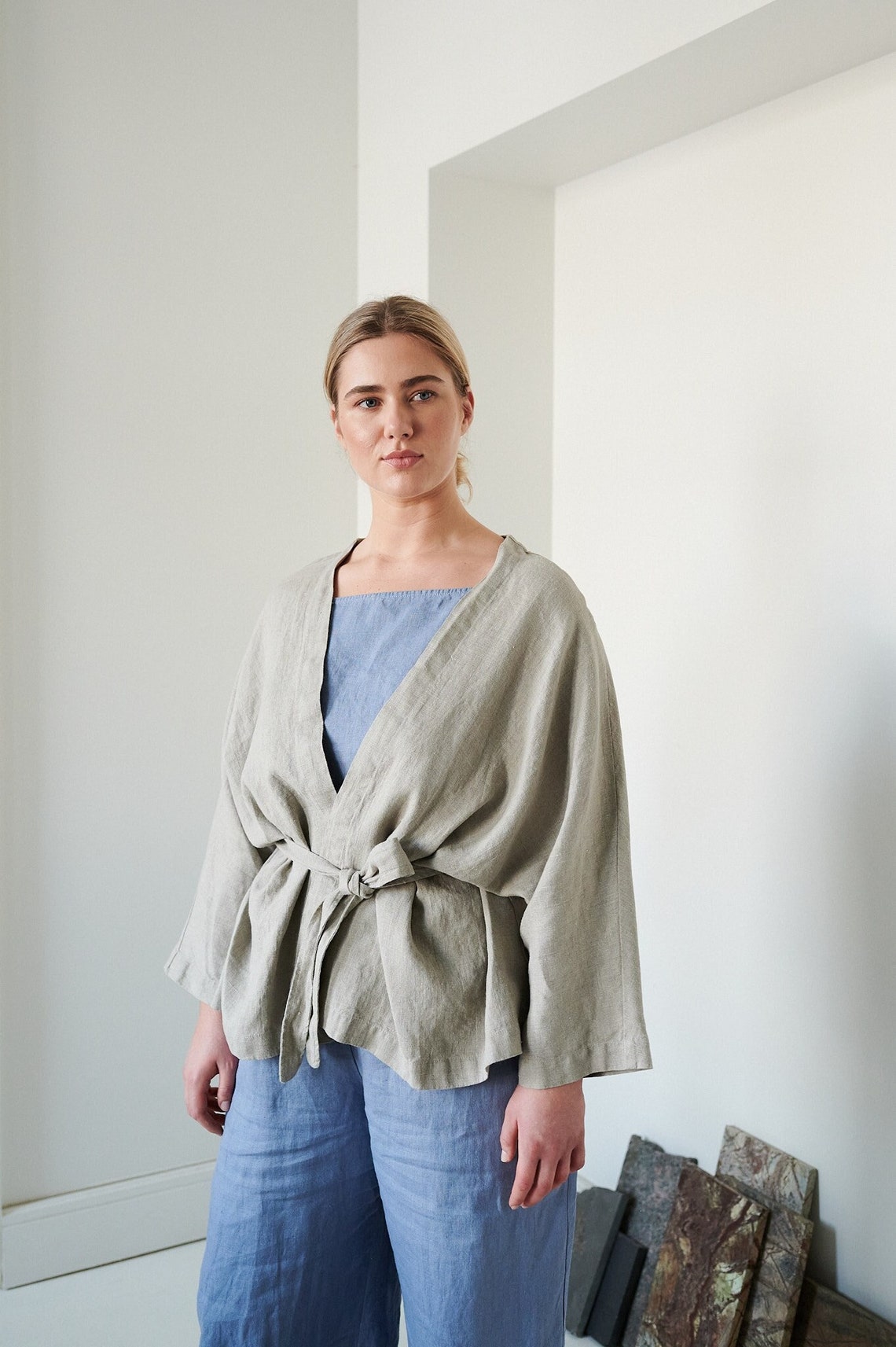 Rene Natural Grey Jacket Medium Weight Linen Jacket Linen - Etsy