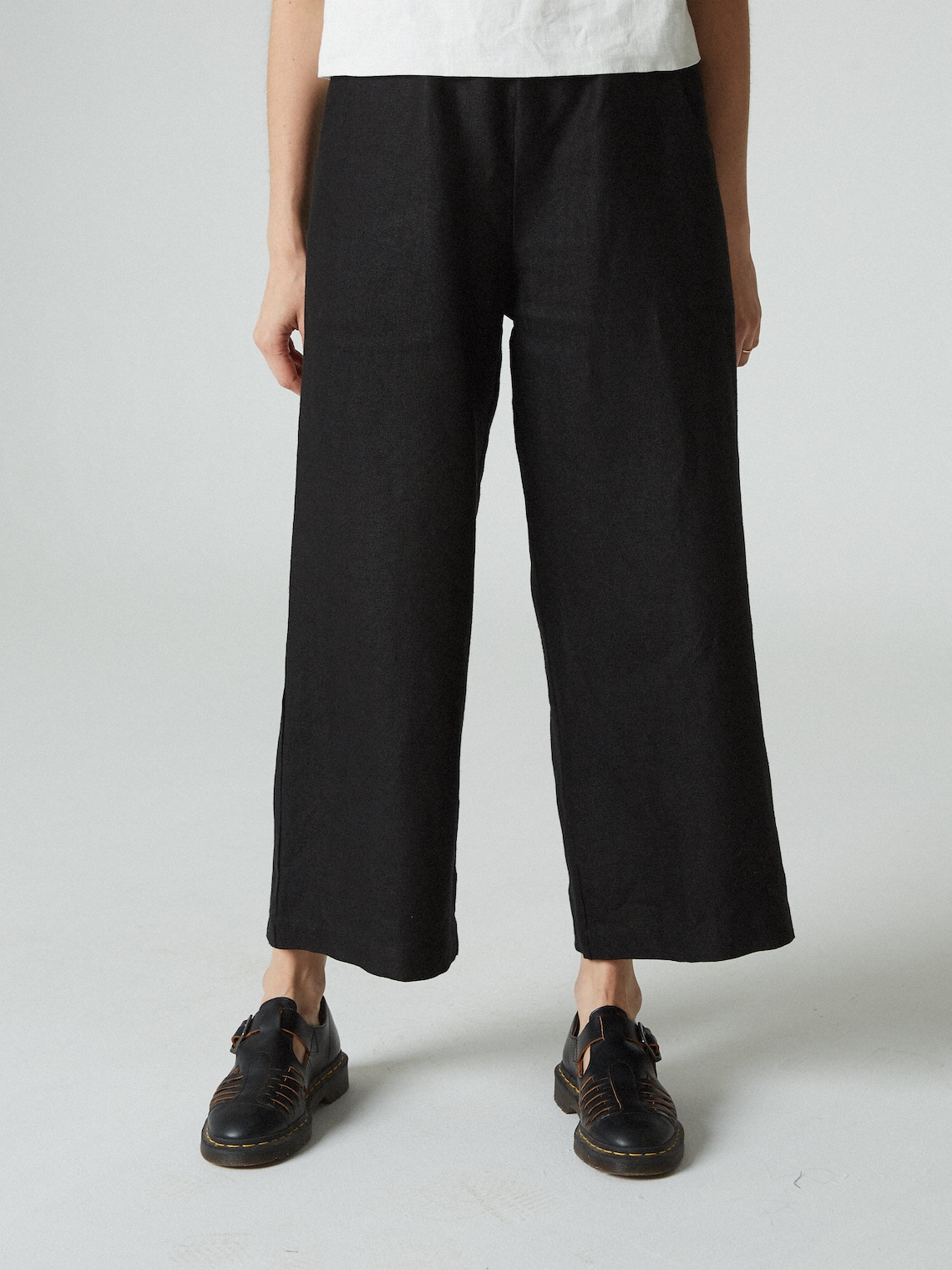 Ocean Heavy Black Trousers Heavy Linen Pants Linen | Etsy