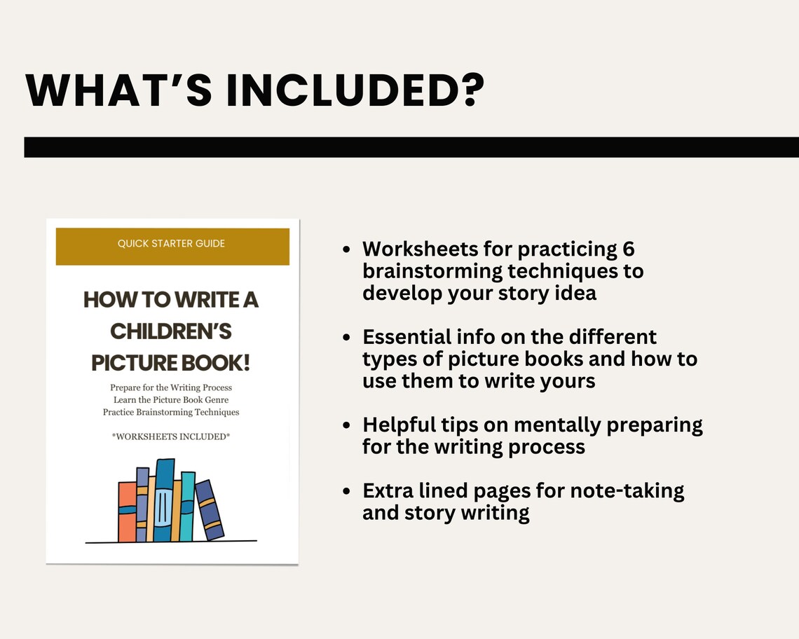 How to Write a Childrens Picture Book Quick Guide Digital Printable ...