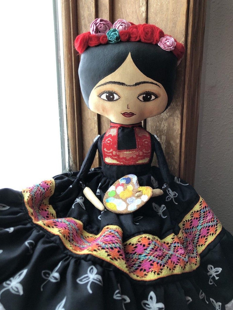 Frida Kahlo Mixed Media Doll, Textile Doll, Art Doll, Stuffed Doll - Etsy