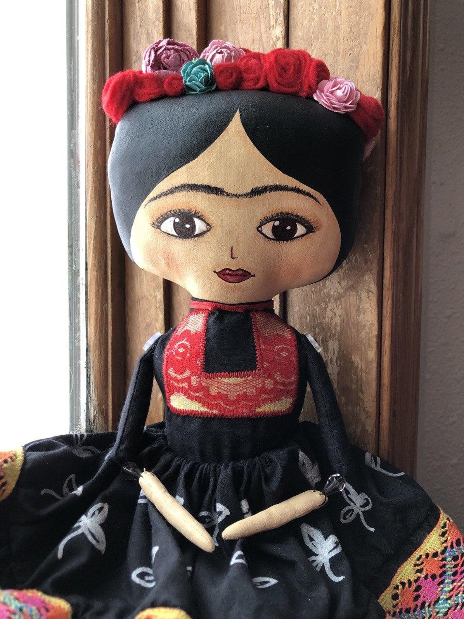 Frida Kahlo Mixed Media Doll, Textile Doll, Art Doll, Stuffed Doll - Etsy