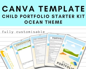 CANVA TEMPLATE / Child Portfolio Templates Starter Kit Farm Theme EYLF ...