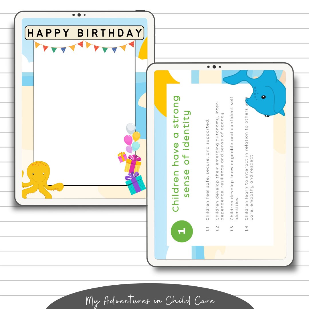 PDF Child Portfolio Templates Starter Kit - Ocean Theme EYLF V2.0 - Etsy