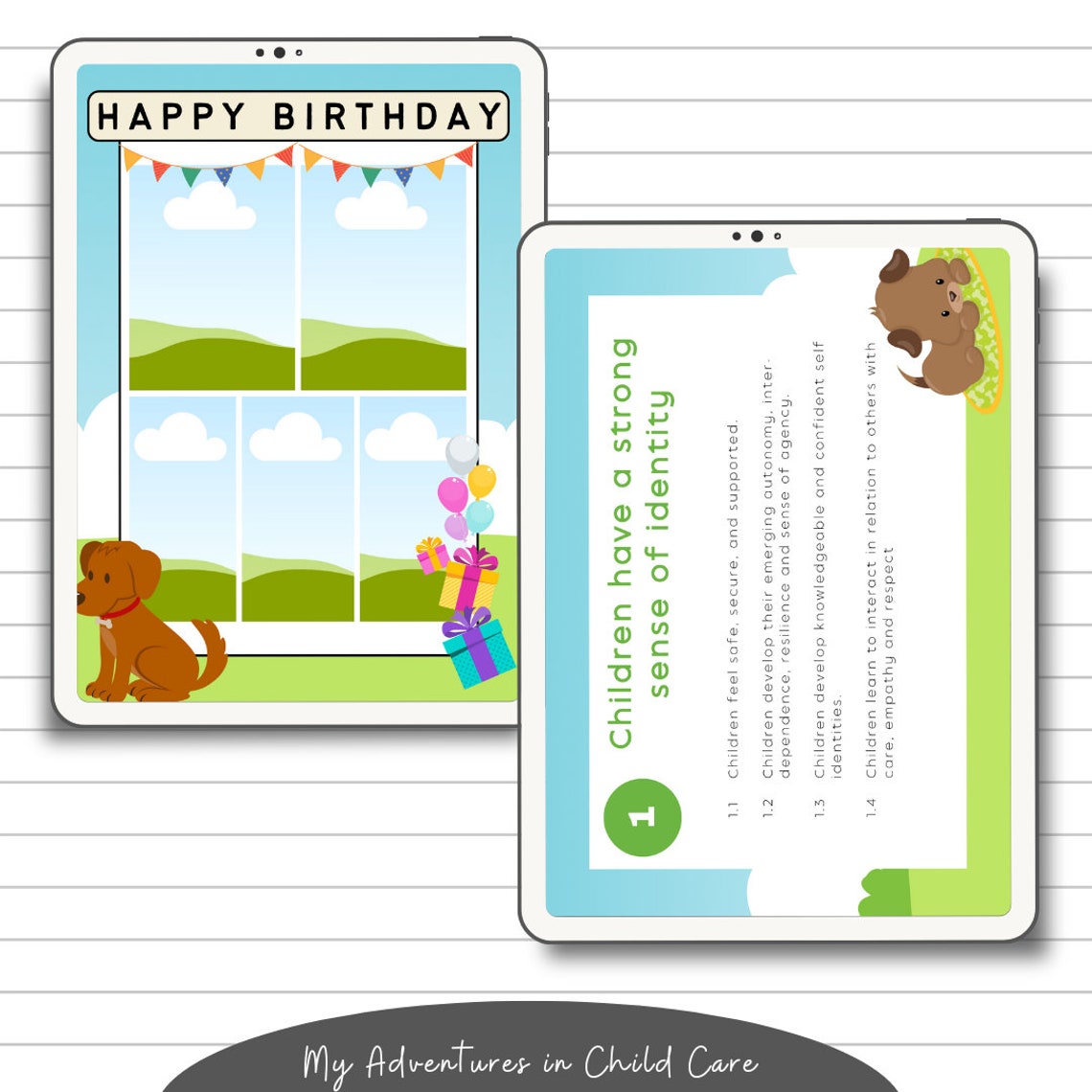 CANVA TEMPLATE / Child Portfolio Templates Starter Kit Farm Theme EYLF ...