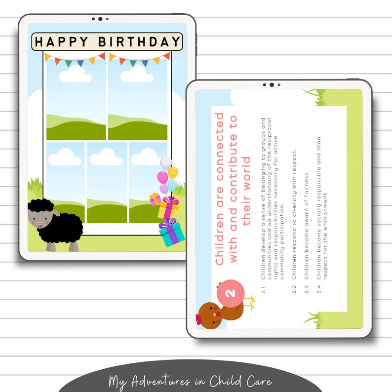 CANVA TEMPLATE / Child Portfolio Templates Starter Kit - Farm Theme ...