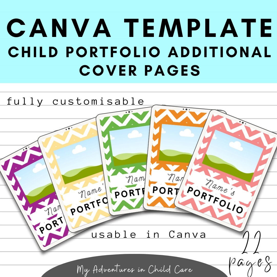Canva Template / Additional Portfolio Cover Pages - Etsy