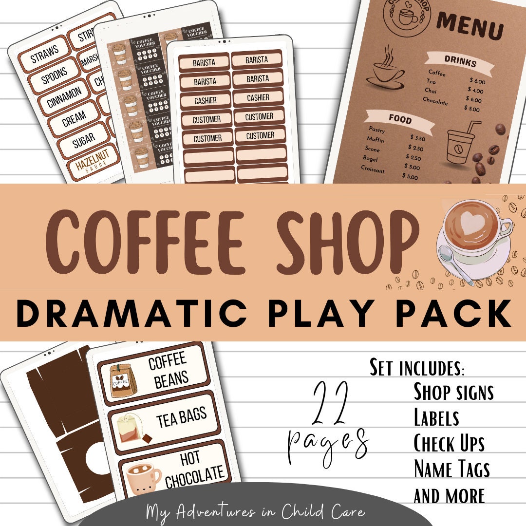 Dramatic / Role Play Coffee Shop - Etsy