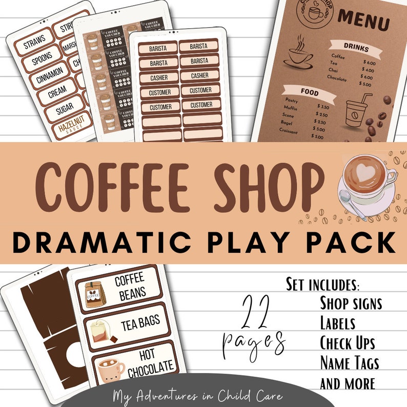 Dramatic / Role Play Coffee Shop - Etsy