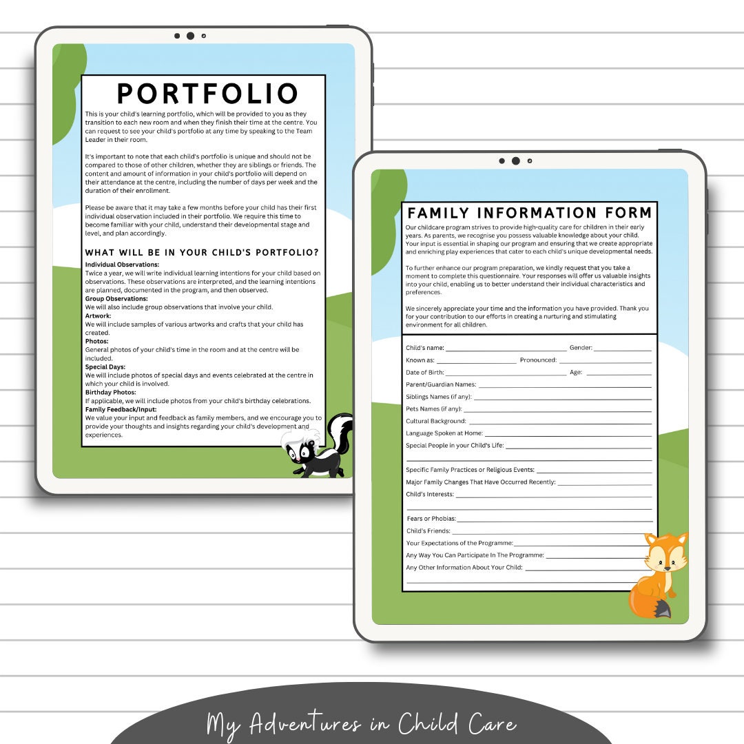 CANVA TEMPLATE / Child Portfolio Templates Starter Kit - Ocean Theme ...